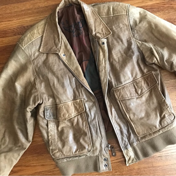 U2 Wear Me Out | Jackets & Coats | Vintage 9s Leather Bomber Jacket ...